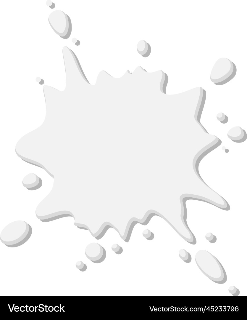 White liquid shape milk splash logo template Vector Image