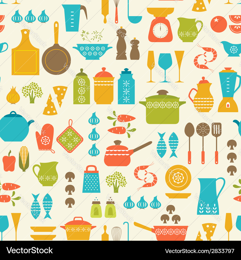 Cooking pattern Royalty Free Vector Image - VectorStock