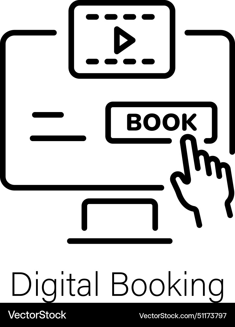 Digital booking Royalty Free Vector Image - VectorStock