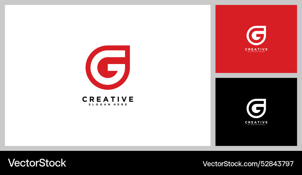 Initial letter g design template Royalty Free Vector Image