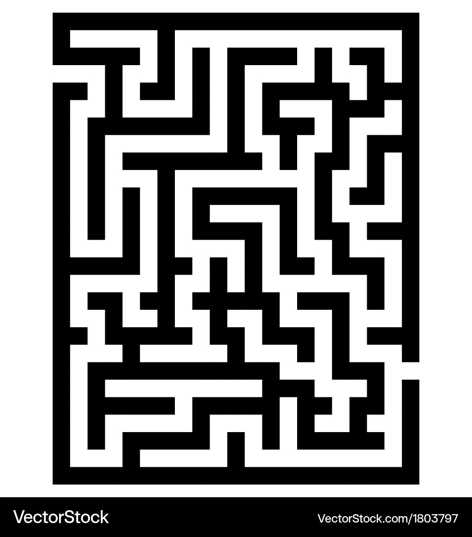Intricate Maze Illustration Royalty Free Vector Image