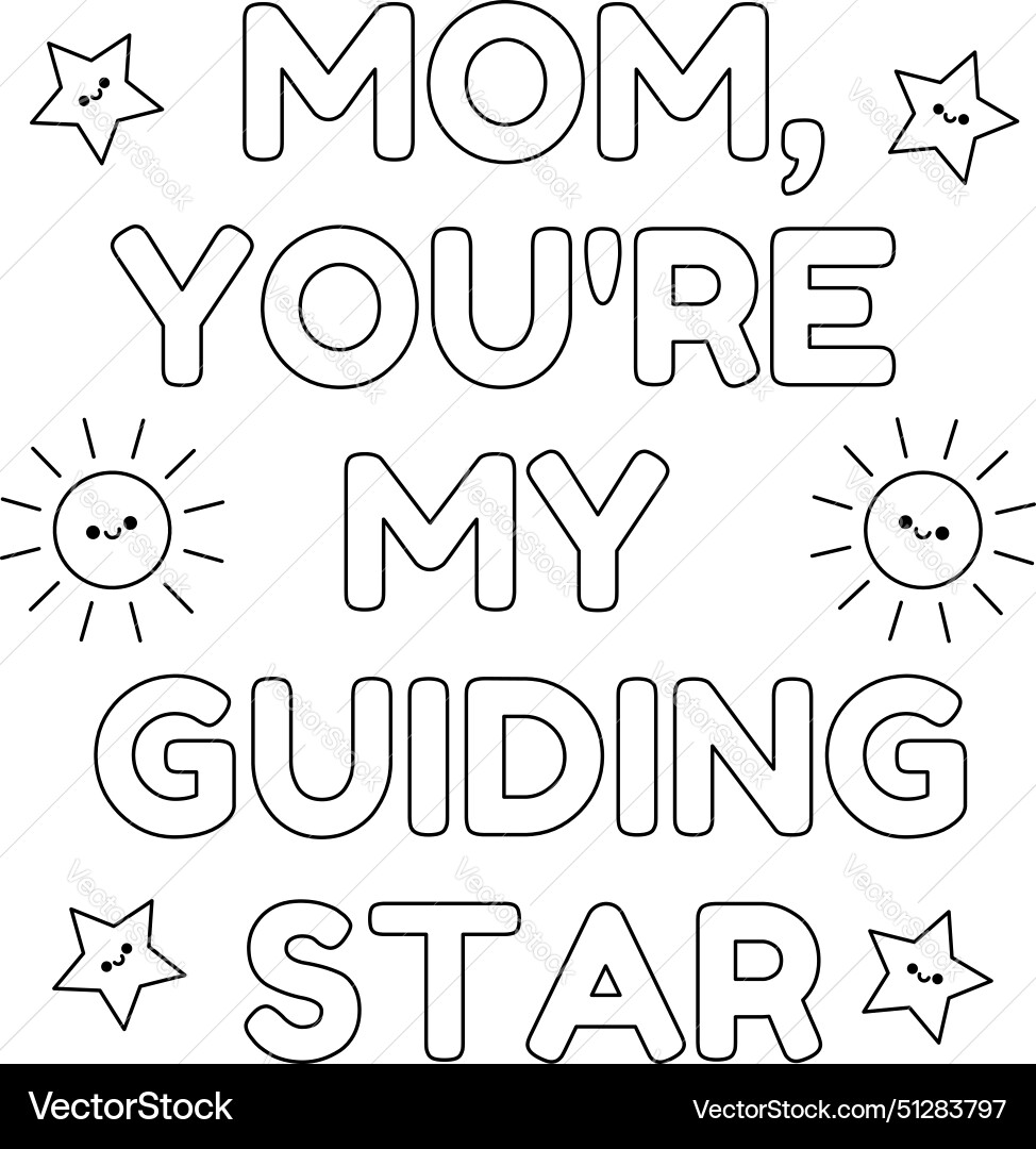 Mothers day and fathers quote coloring page 10 Vector Image