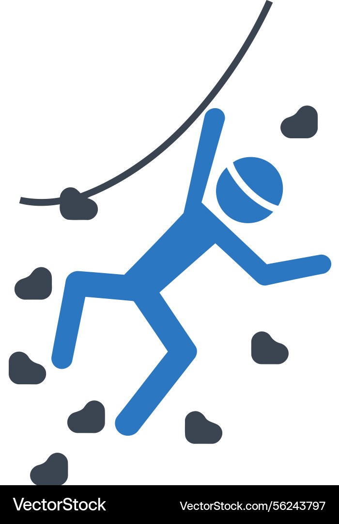 Rock climbing icon Royalty Free Vector Image - VectorStock