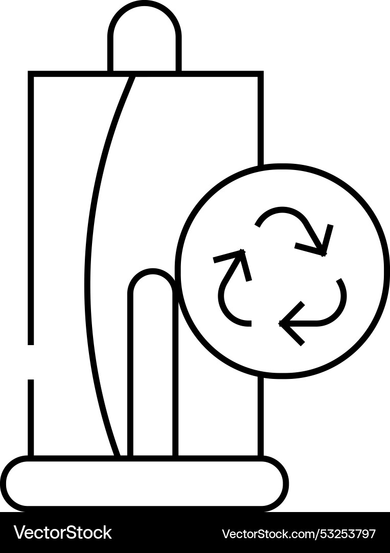 Towels zero waste line icon Royalty Free Vector Image