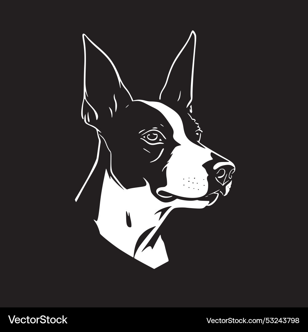 Basenji - minimalist and flat logo Royalty Free Vector Image