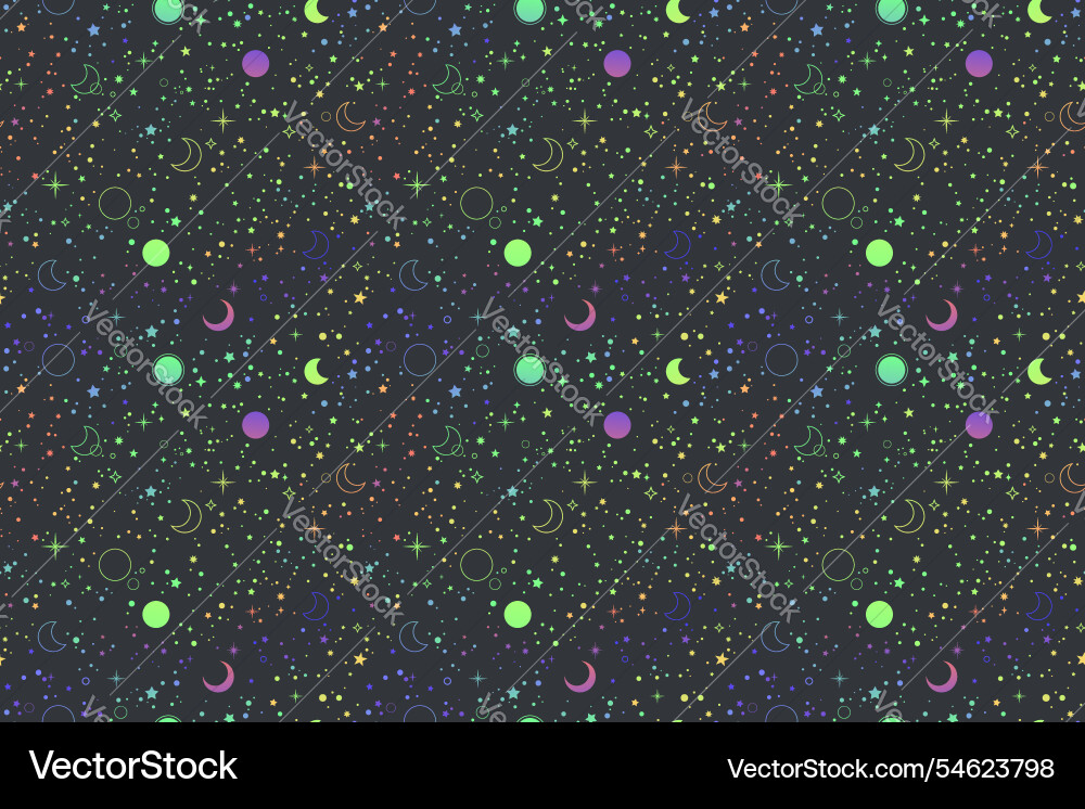 Cosmic Rainbow Starscape Royalty Free Vector Image