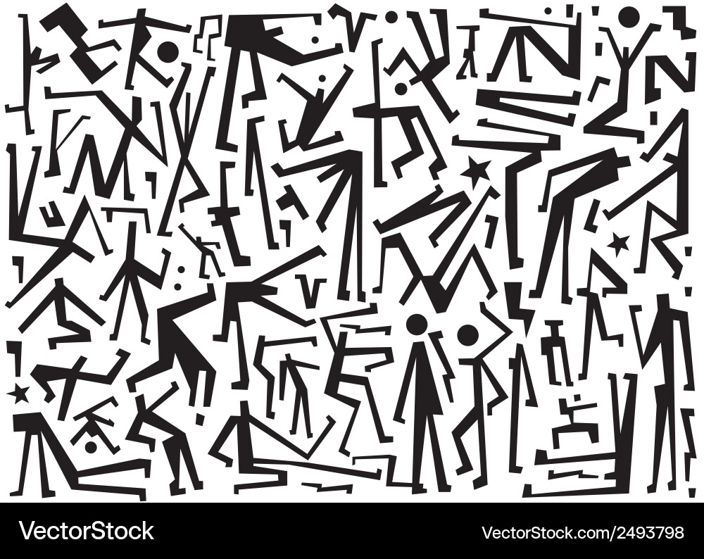 Dancing people symbols Royalty Free Vector Image