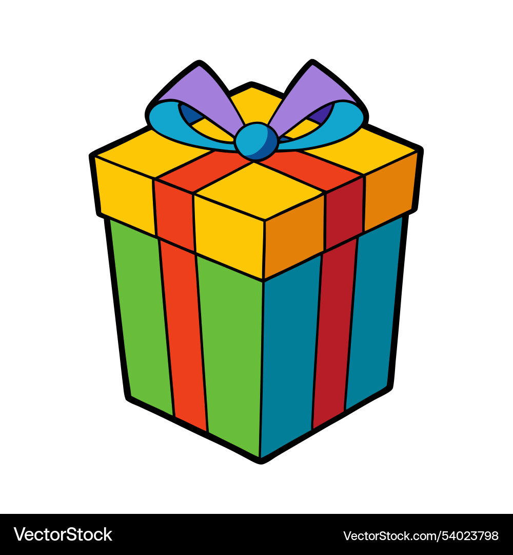 Gift box packaging colorful ideas transparent Vector Image
