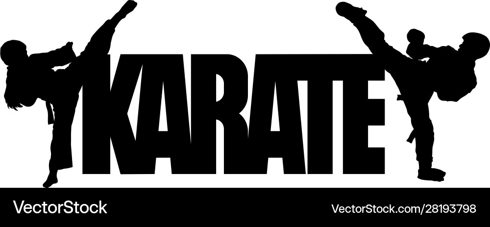 Karate text symbol Royalty Free Vector Image - VectorStock