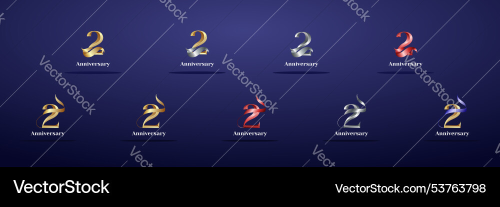 Anniversary 2th Celebration Vector Images (over 120)