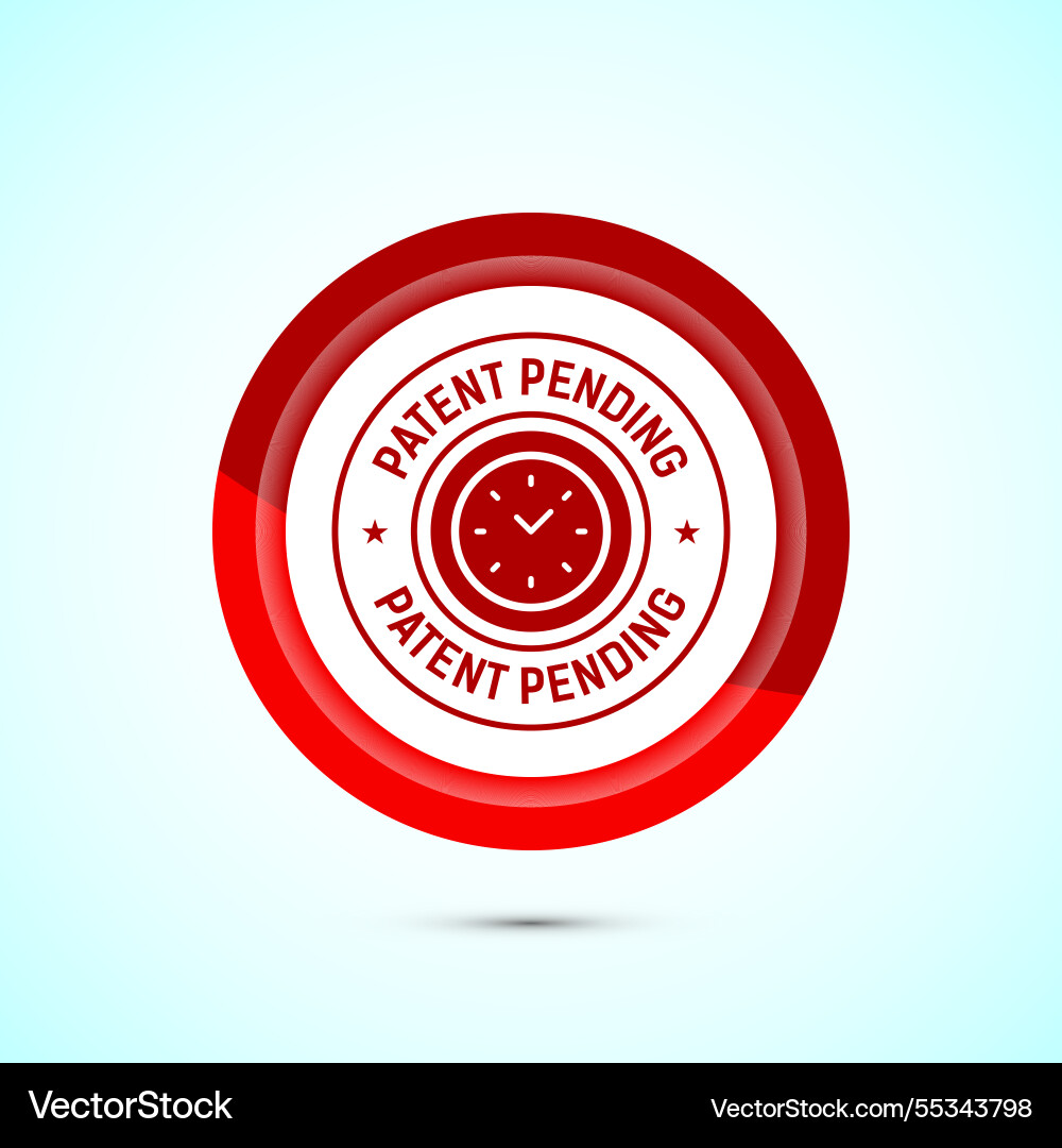 Patent pending icon design logo Royalty Free Vector Image