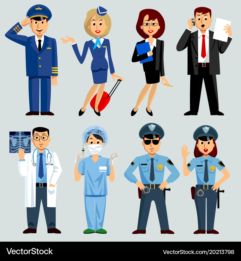 People of different professions Royalty Free Vector Image