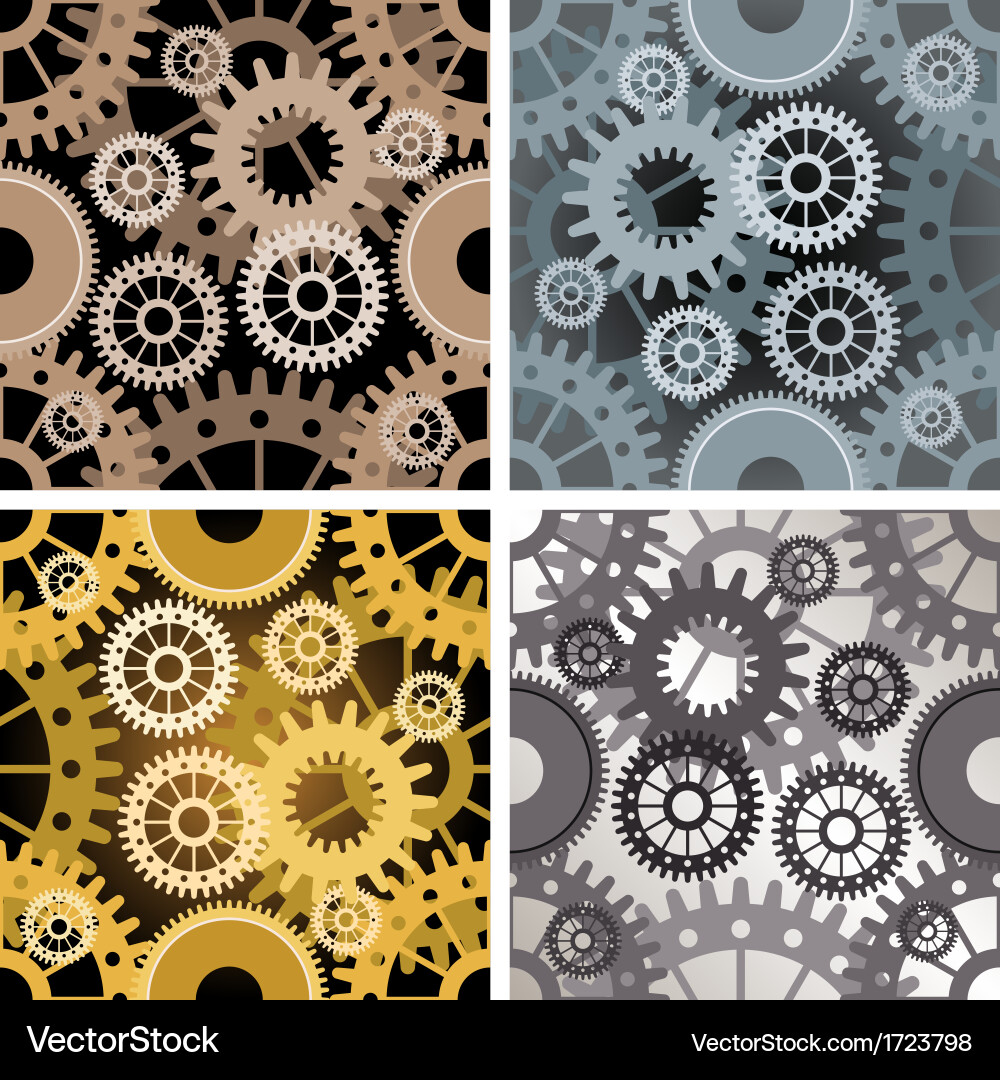 Seamless gear pattern Royalty Free Vector Image