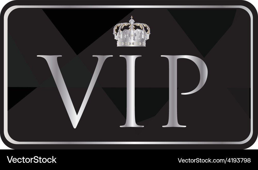 Silver vip pass Royalty Free Vector Image - VectorStock