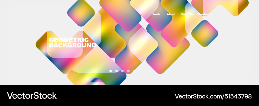 Square internet web page design template Vector Image