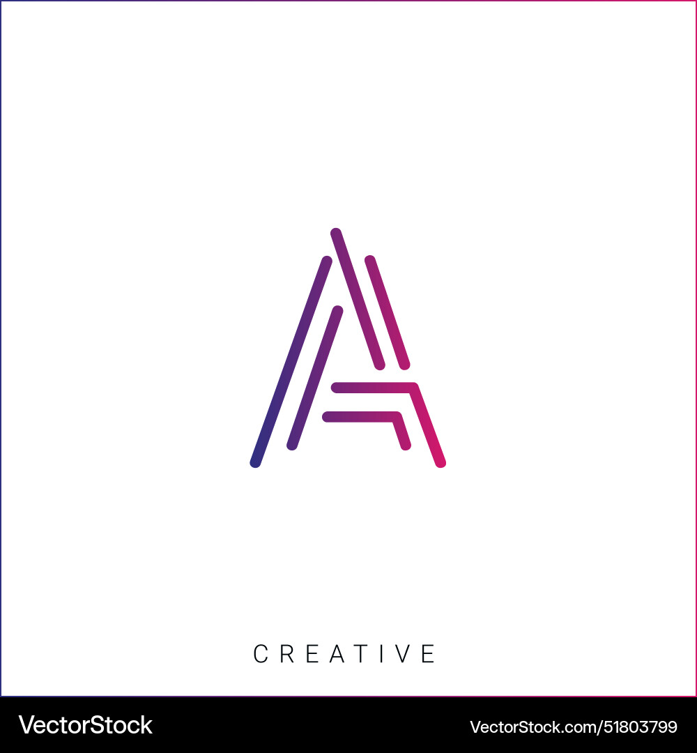 A creative latter logo design by custom branding Vector Image