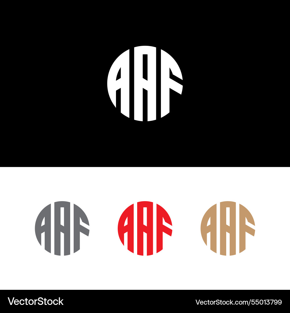 Aaf logo template Royalty Free Vector Image - VectorStock