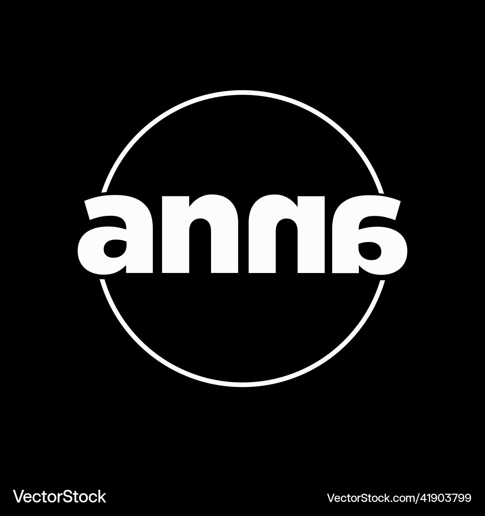 Anna brand name initial letters monogram Vector Image