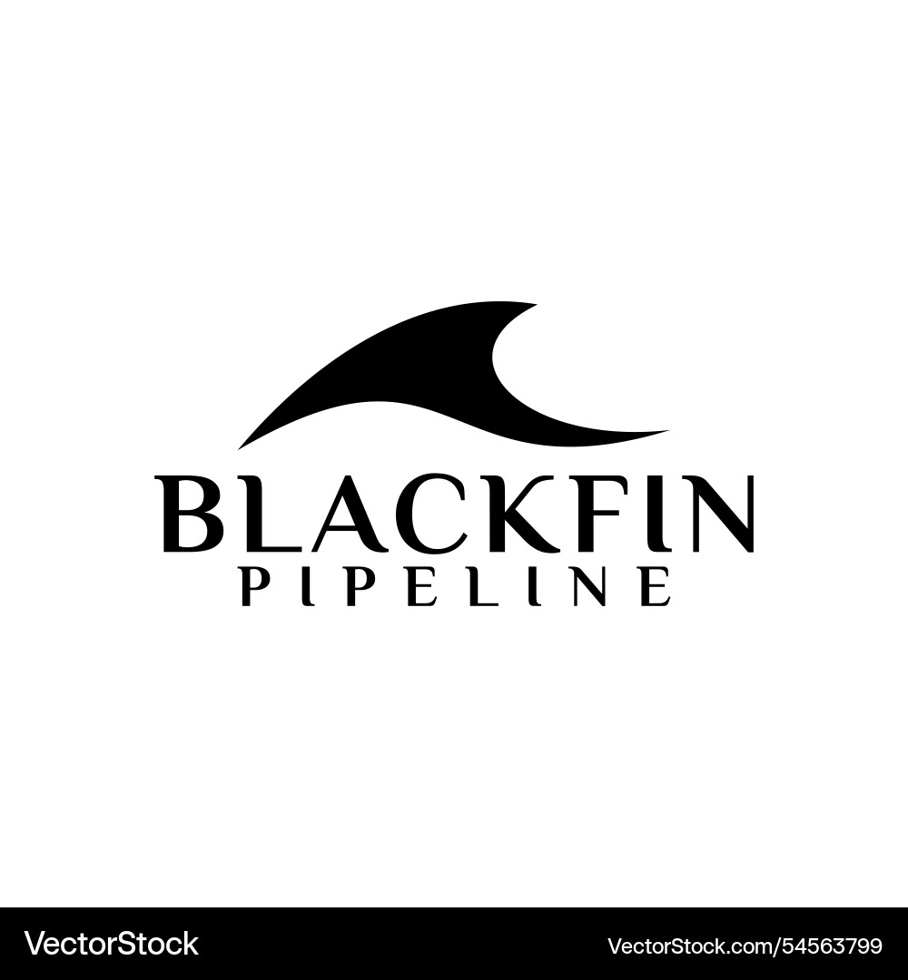Black fin logo Royalty Free Vector Image - VectorStock