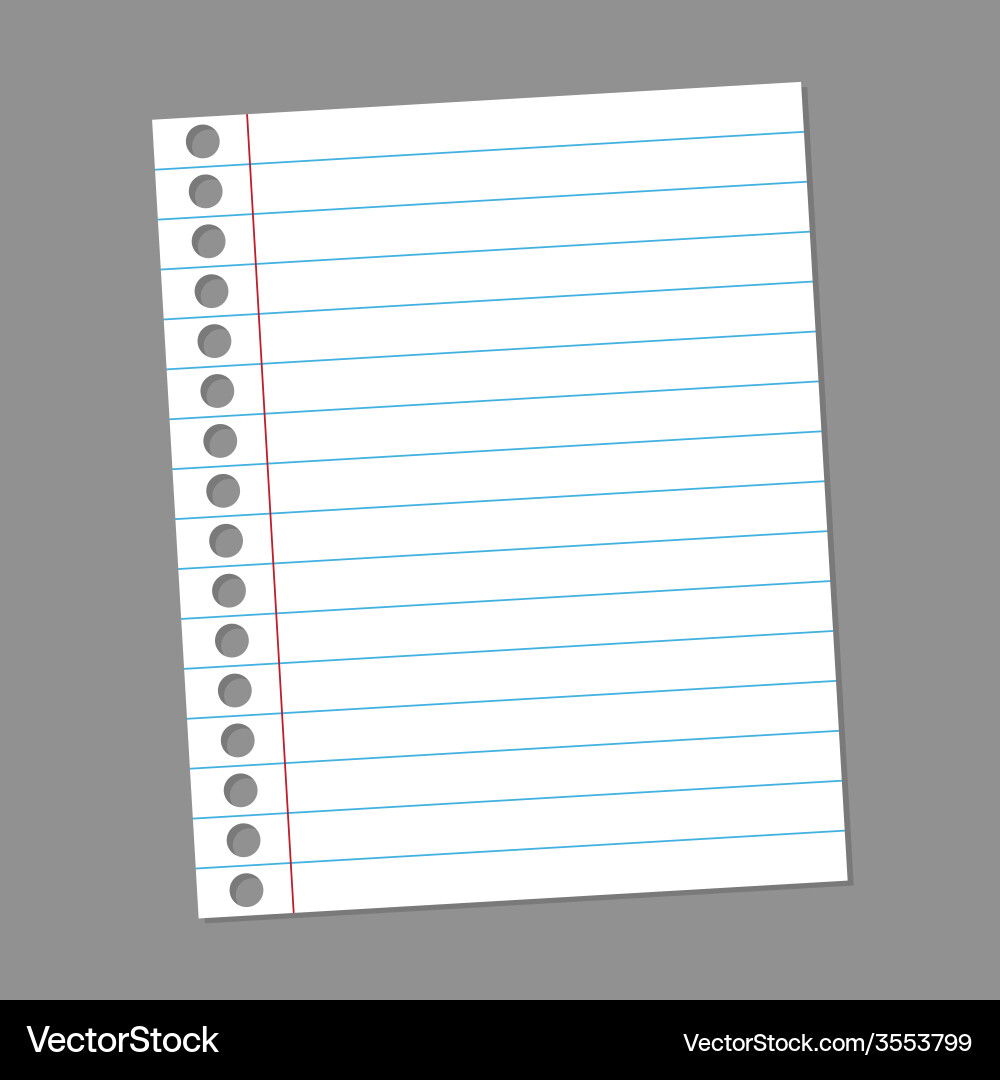 Blank paper note for records Royalty Free Vector Image