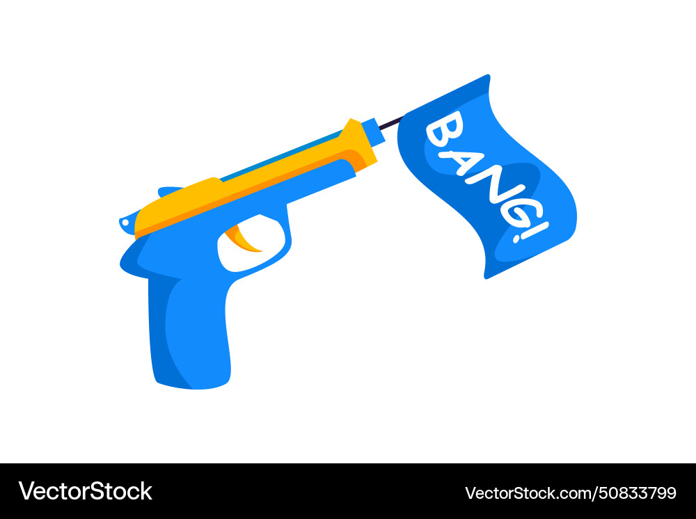 Gun funny and weird sticker Royalty Free Vector Image