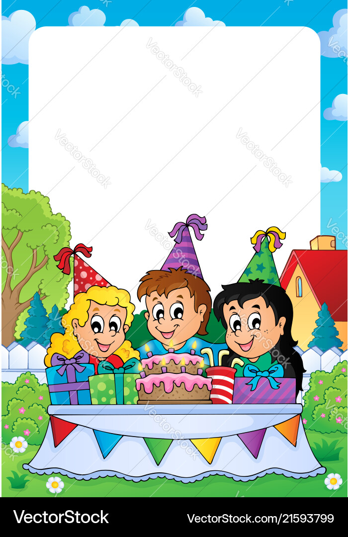 Party theme frame 2 Royalty Free Vector Image - VectorStock