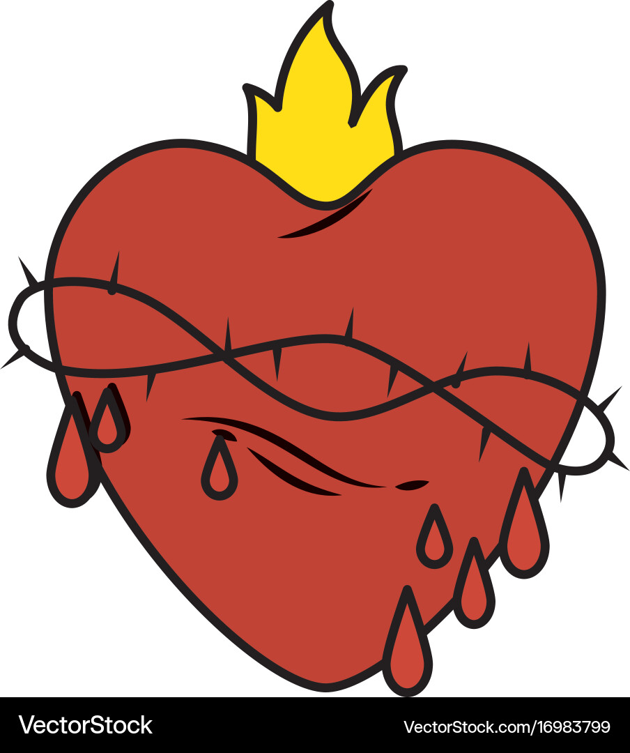 Sacred heart of jesus Royalty Free Vector Image