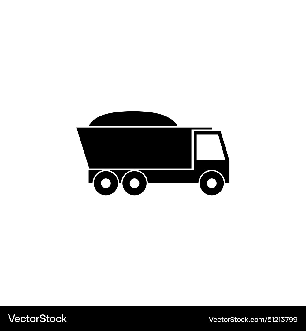 Tipper truck flat icon Royalty Free Vector Image