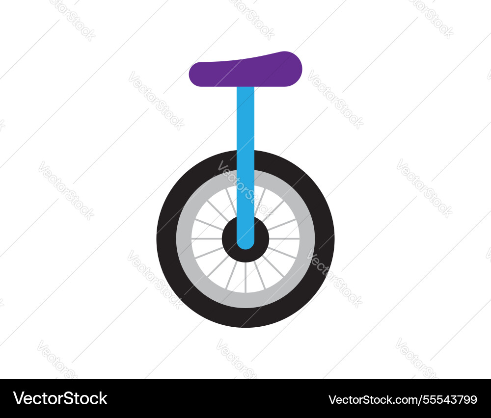 Unicycle for coloring book template one wheel Vector Image