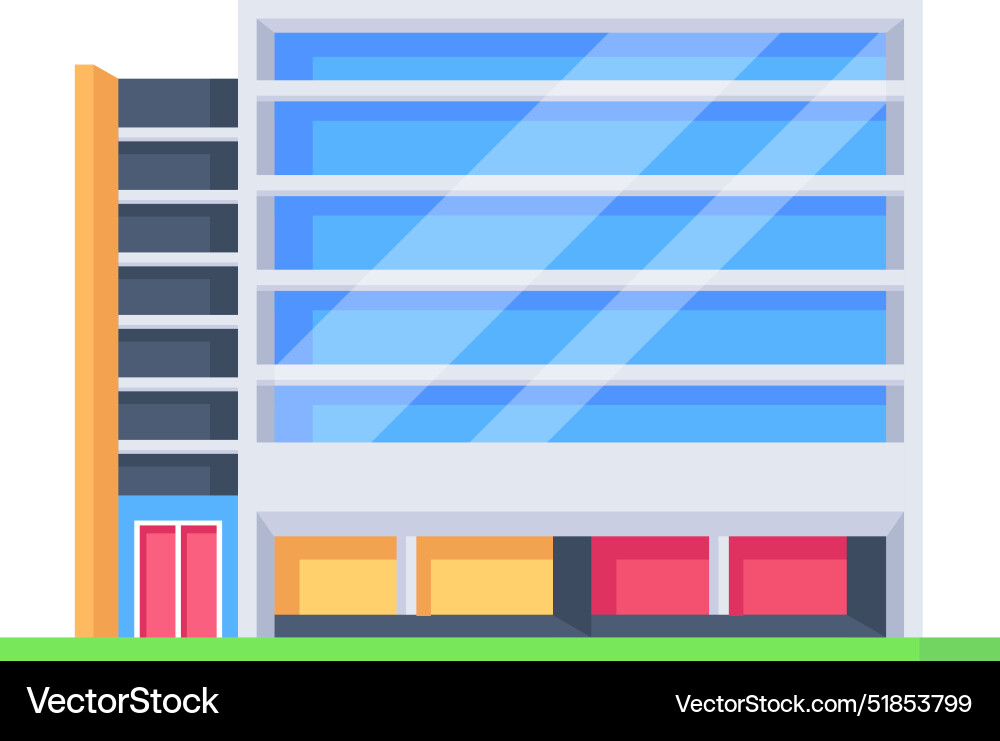 Webhandy isometric icon of a mart building Vector Image