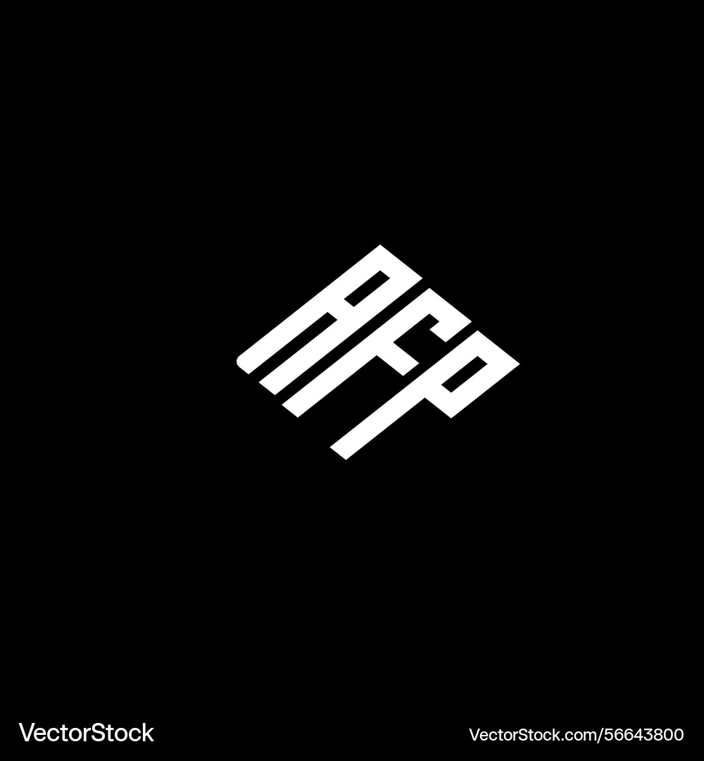 Afp logo icon monogram minimalist Royalty Free Vector Image
