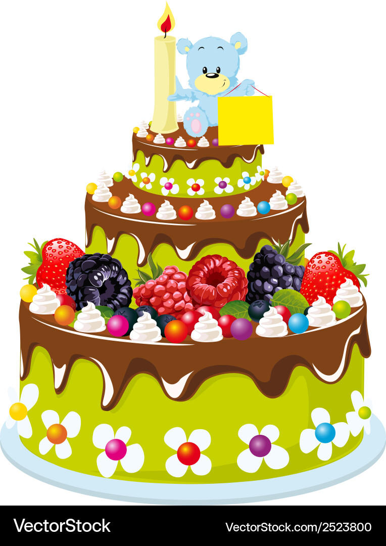 Birthday cake Royalty Free Vector Image - VectorStock