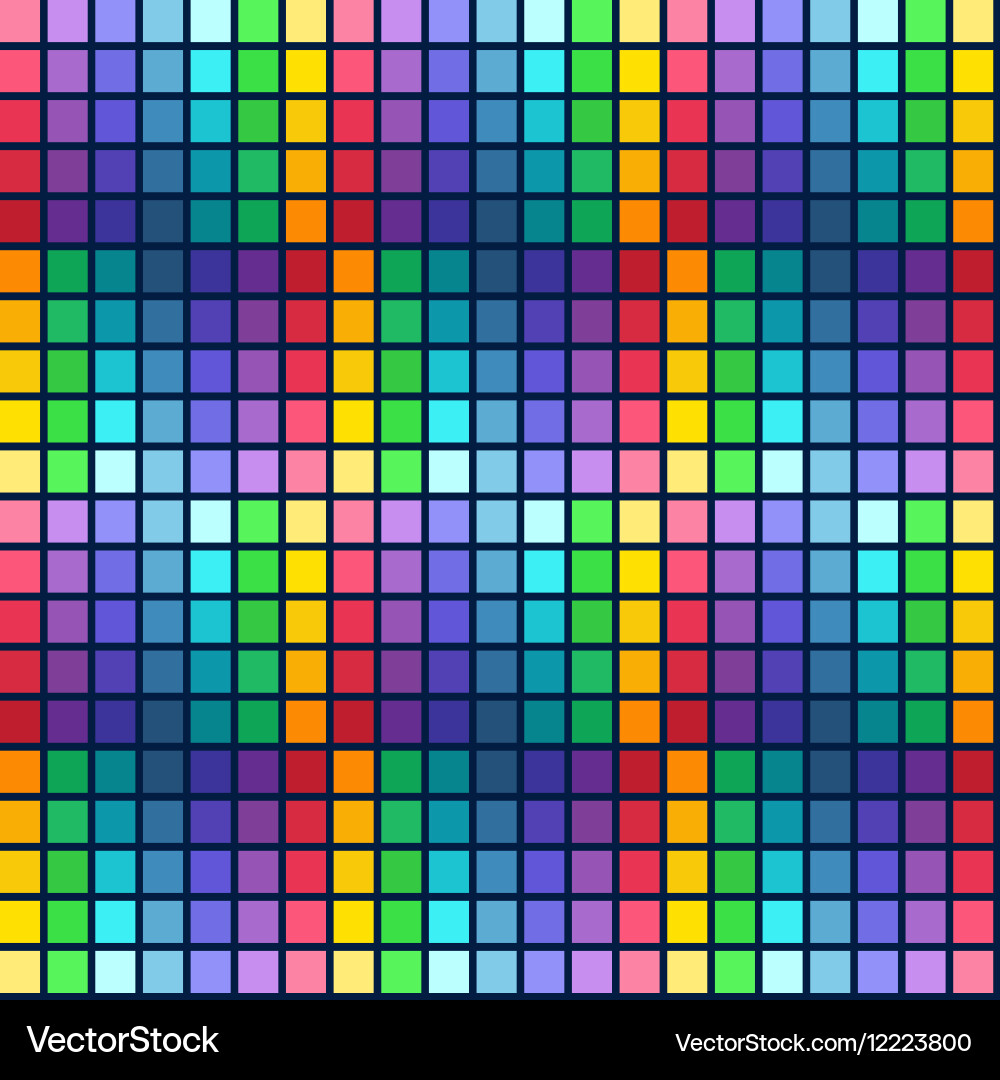 Colorful Pixel Rainbow Pattern Royalty Free Vector Image