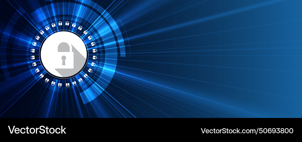 Cyber security and information or network Vector Image