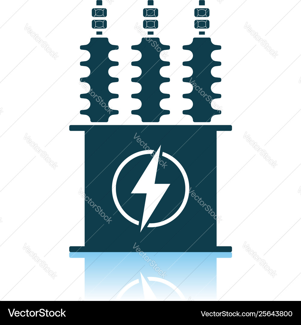 Electric transformer icon Royalty Free Vector Image