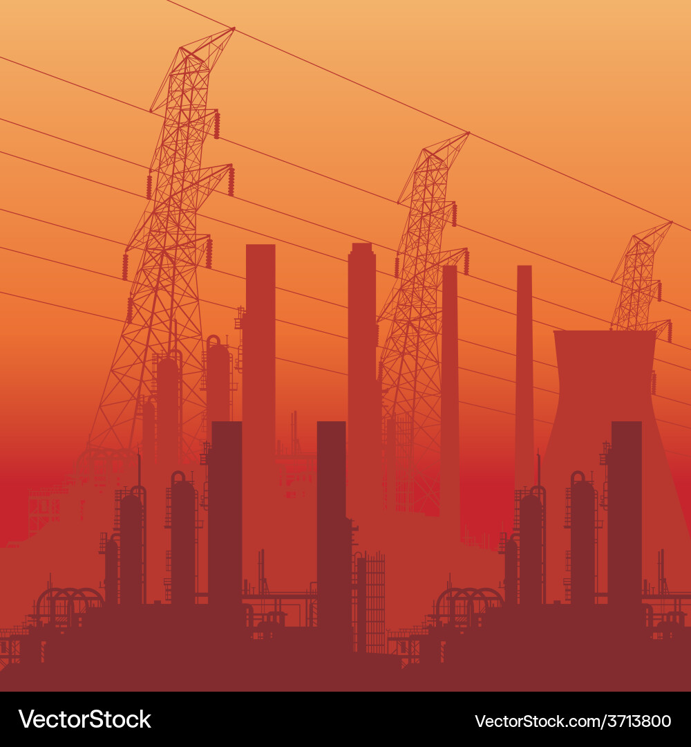 Electrical power lines Royalty Free Vector Image