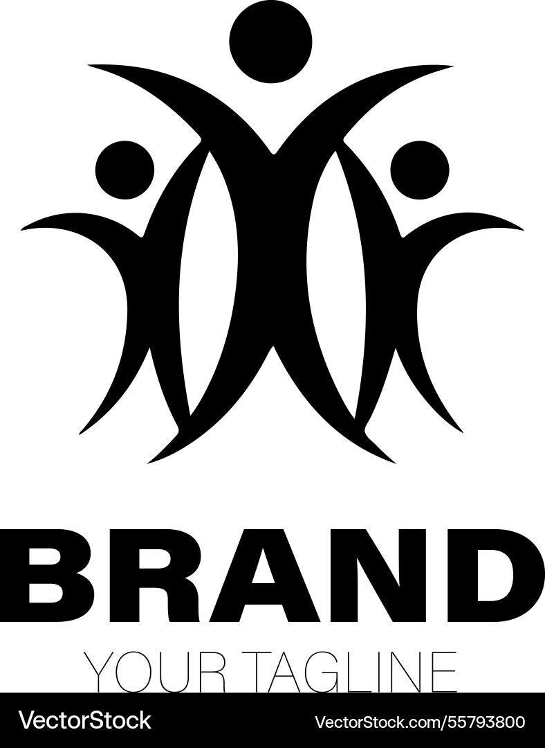 Family reunion logo design Royalty Free Vector Image