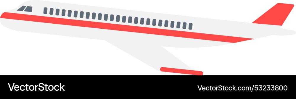 Flying passenger plane side view Royalty Free Vector Image