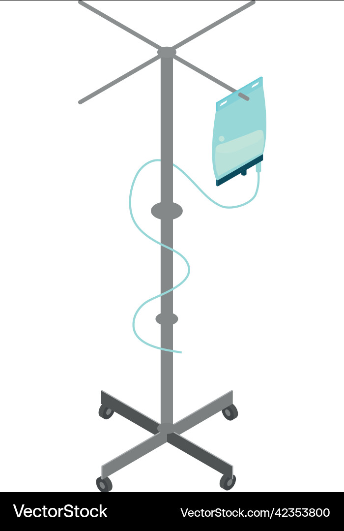 Medical stand iv bag Royalty Free Vector Image