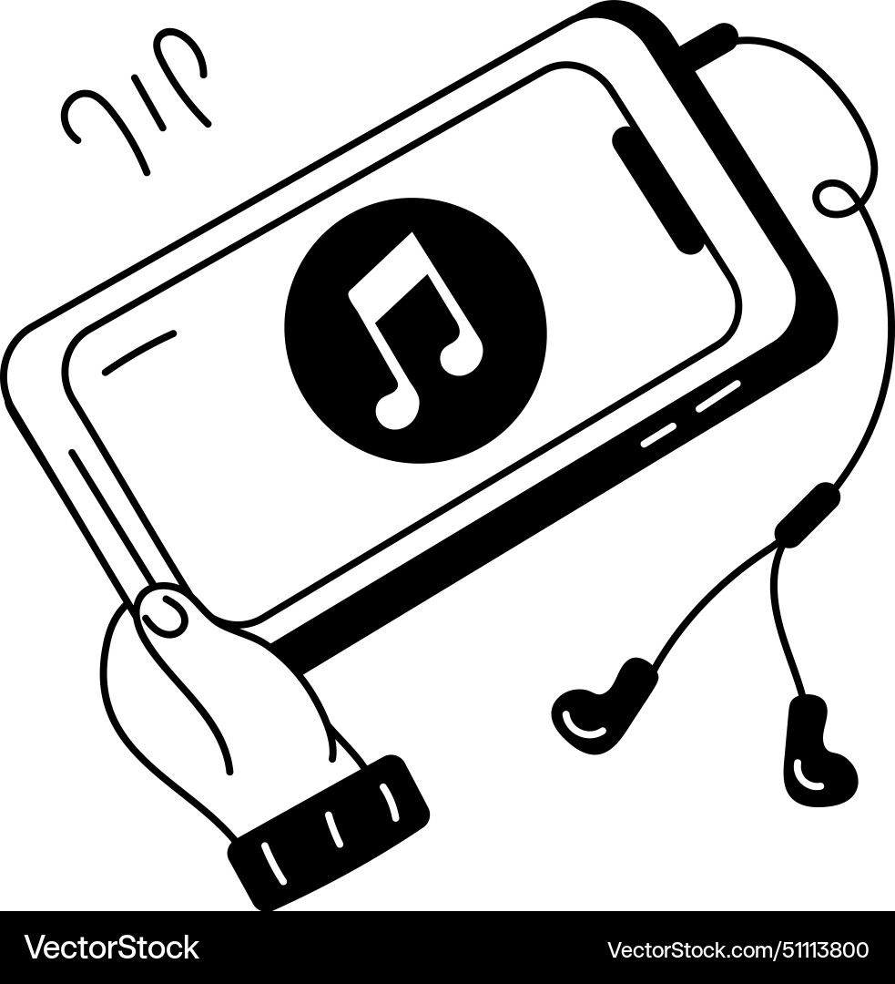 Mobile music Royalty Free Vector Image - VectorStock