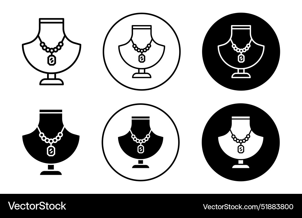 Necklace display icon Royalty Free Vector Image