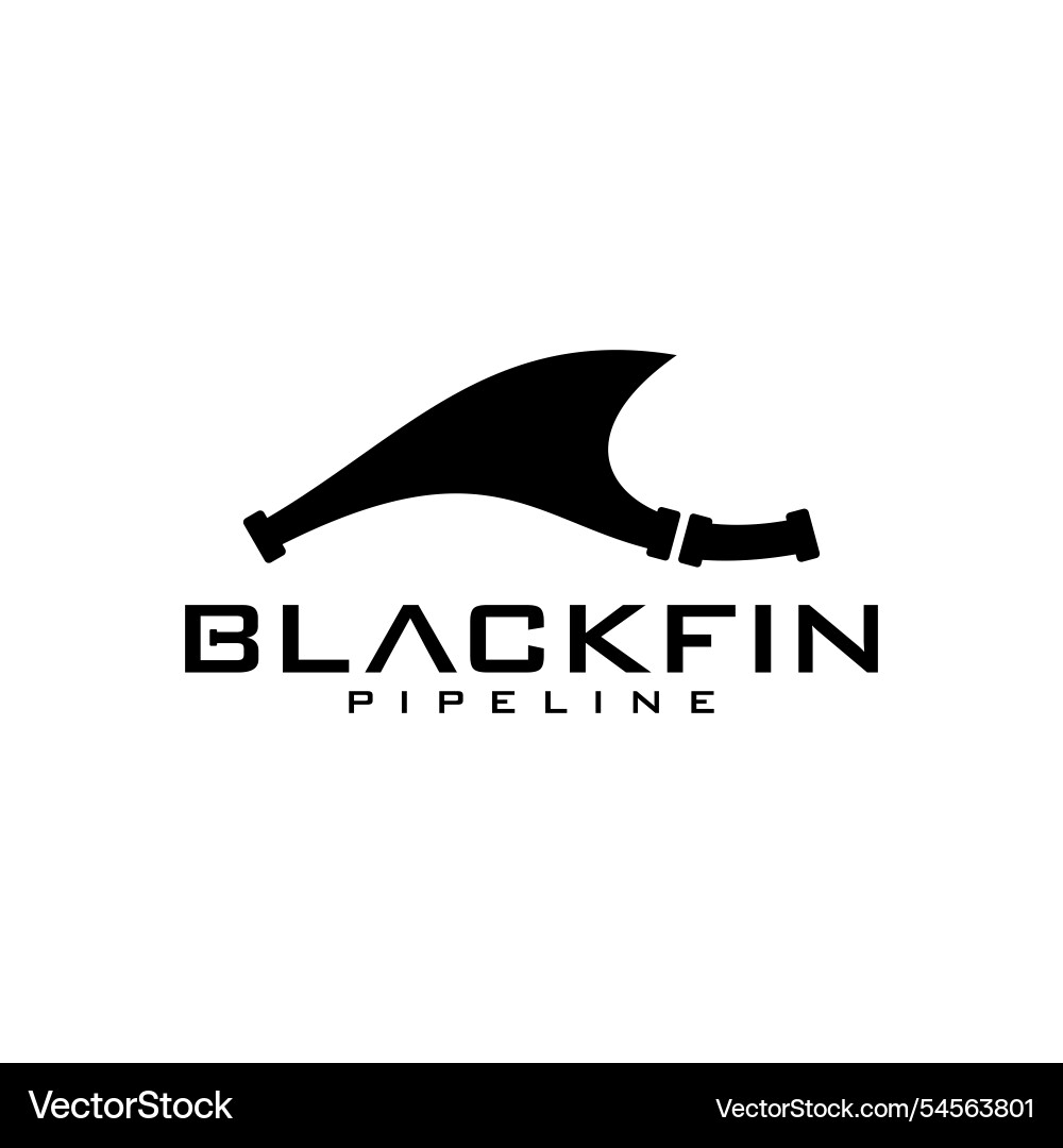 Black fin logo Royalty Free Vector Image - VectorStock