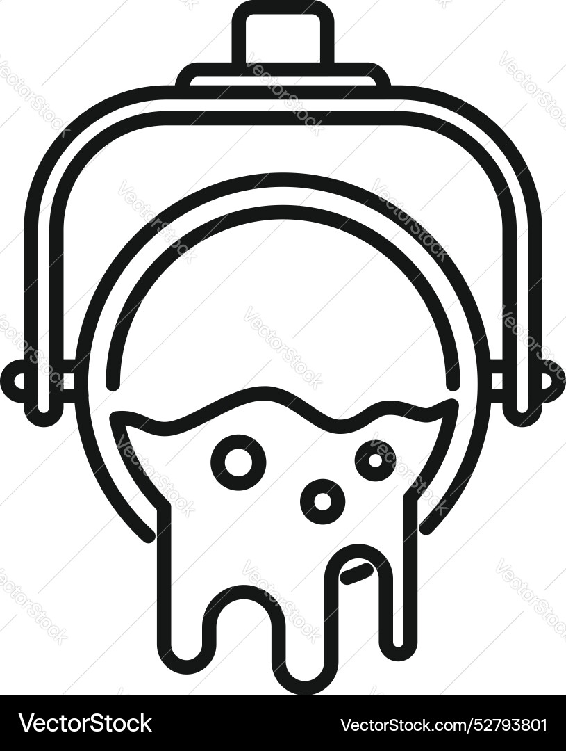 Boiling water dripping from cooking pot outline Vector Image