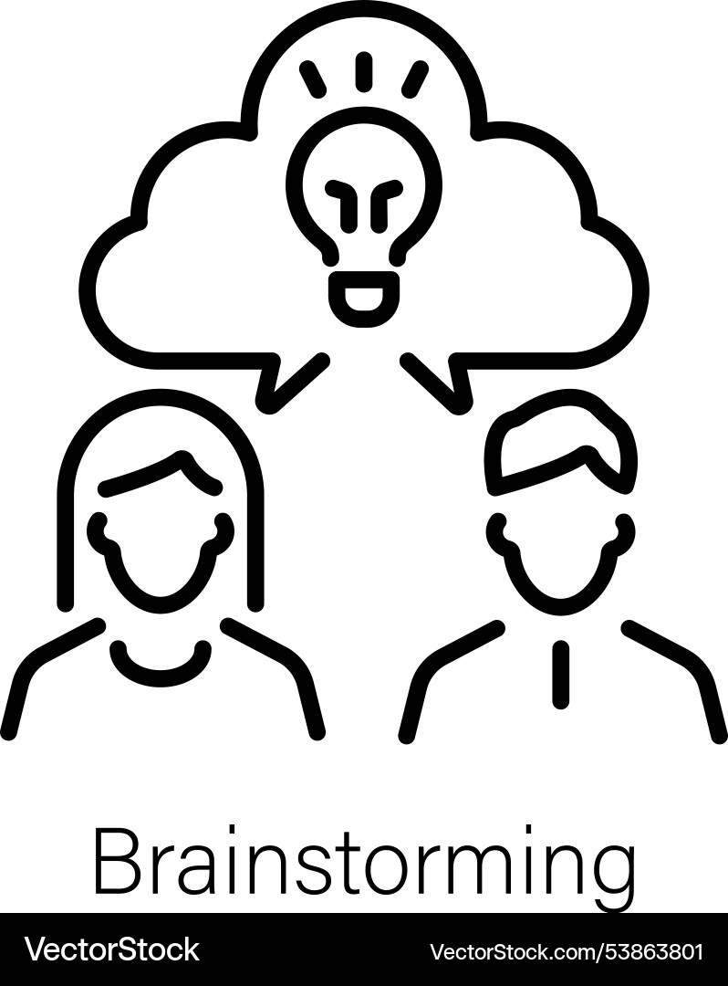 Brainstorming Royalty Free Vector Image - VectorStock