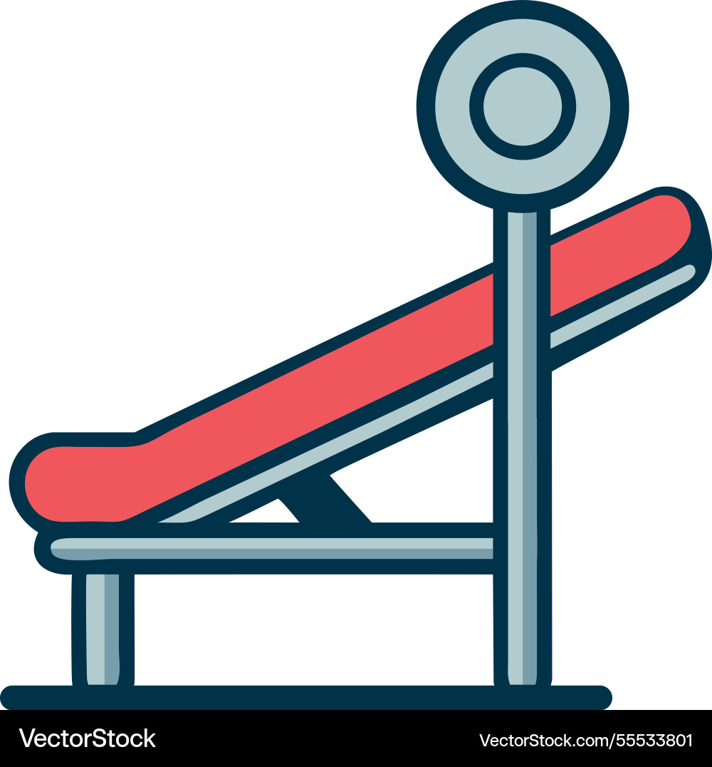 Calisthenics incline bench icon Royalty Free Vector Image