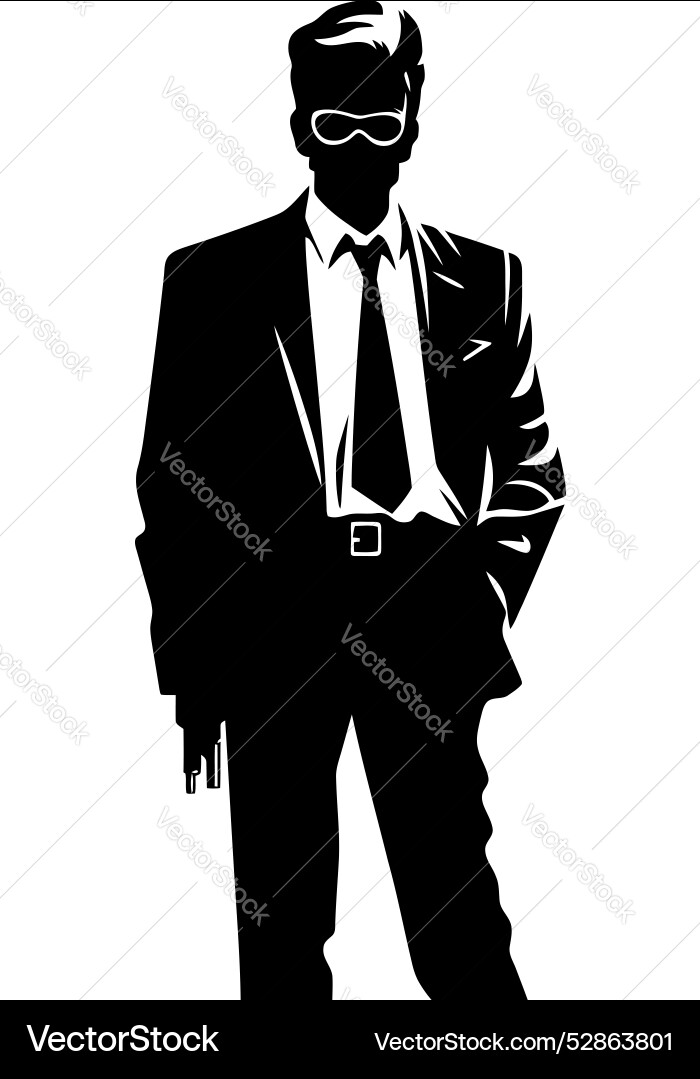 Chilling charm murderer iconic symbol sinister Vector Image