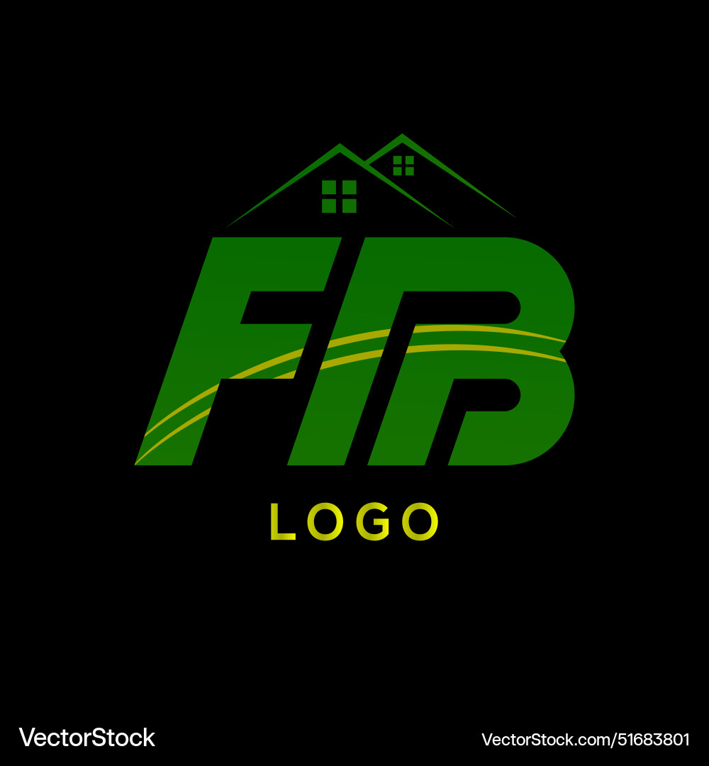 Fb letter logo design simple and modern Royalty Free Vector