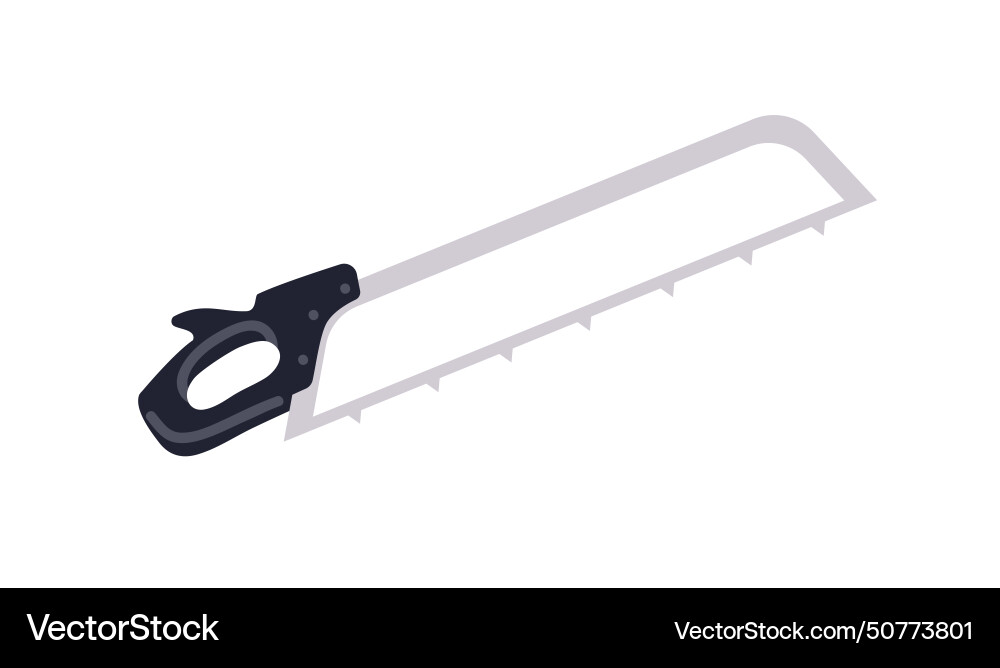 Hand saw cutting tool handsaw manual carpentry Vector Image