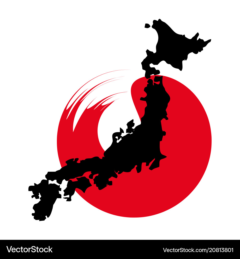 Japan map concept Royalty Free Vector Image - VectorStock