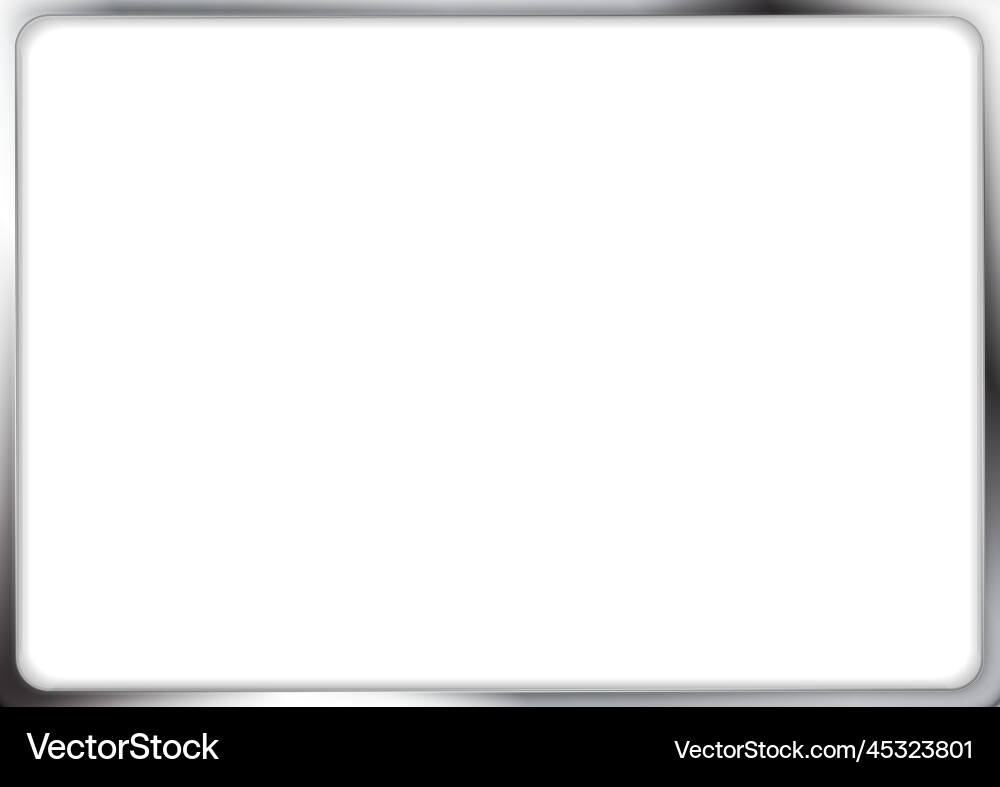 Metallic Silver Frame Royalty Free Vector Image